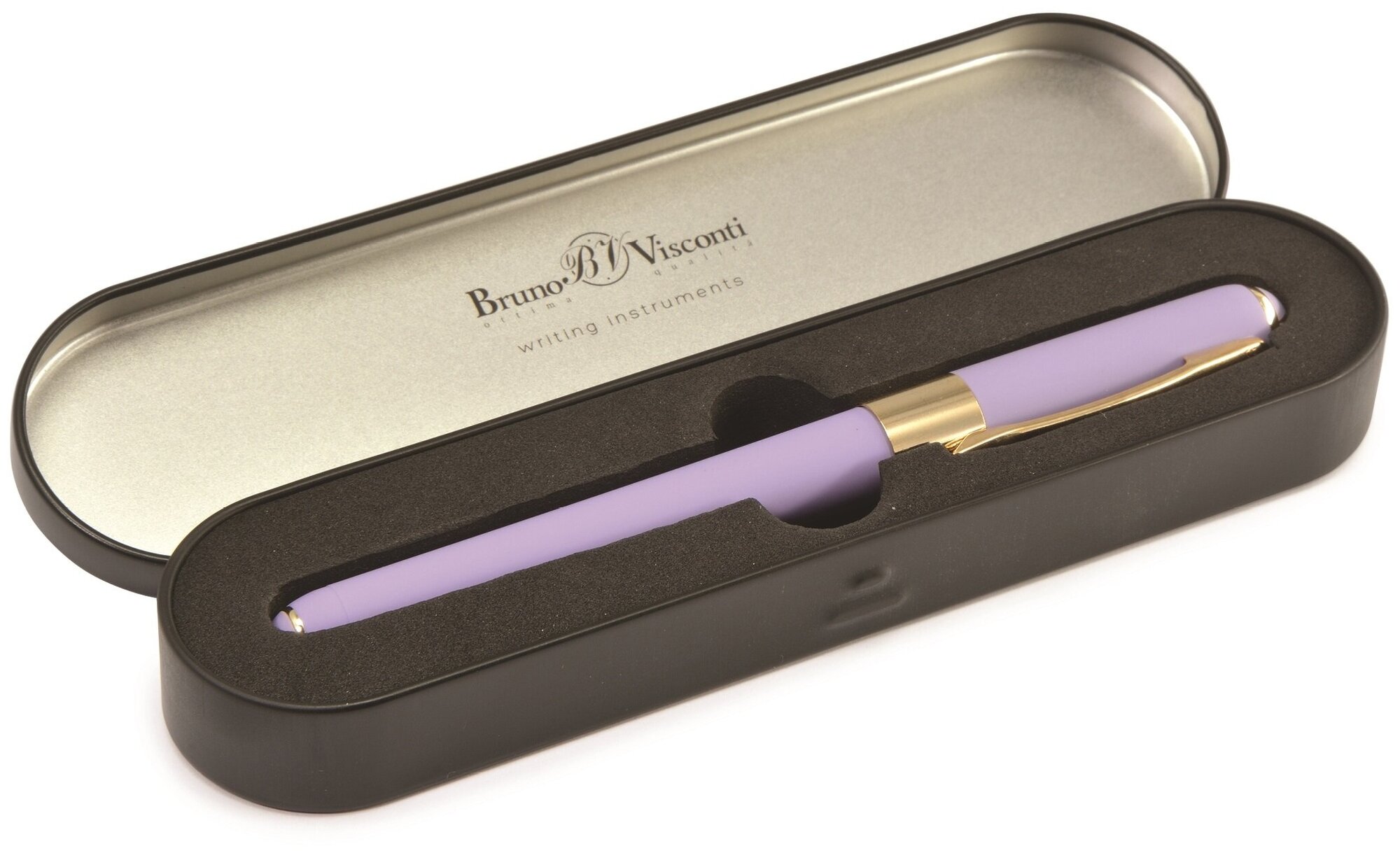 Ручка шариковая автоматическая Bruno Visconti, 0,5 мм, синяя, в футляре, Monaco (лавандовый корпус), Арт. 20-0125/616