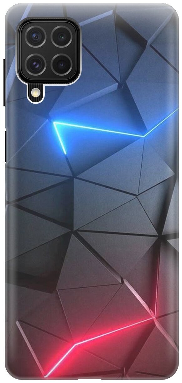 Силиконовый чехол на Samsung Galaxy M32, Самсунг М32 с принтом "Графитовые грани"