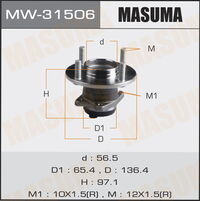 Ступица Зад. Mitsubishi Colt 04- С Abs (Masuma MW-31506)