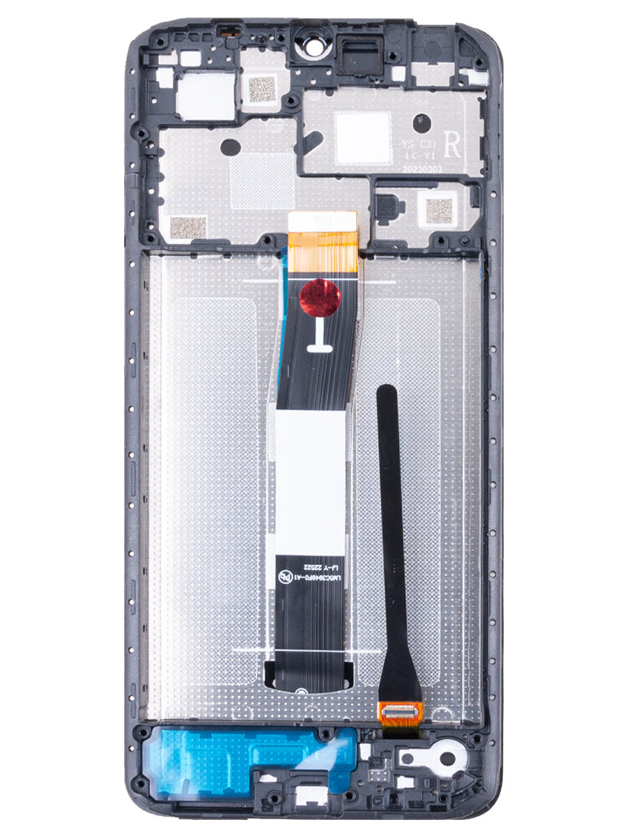 Дисплей для Xiaomi Redmi 12C модуль с рамкой и тачскрином (черный)