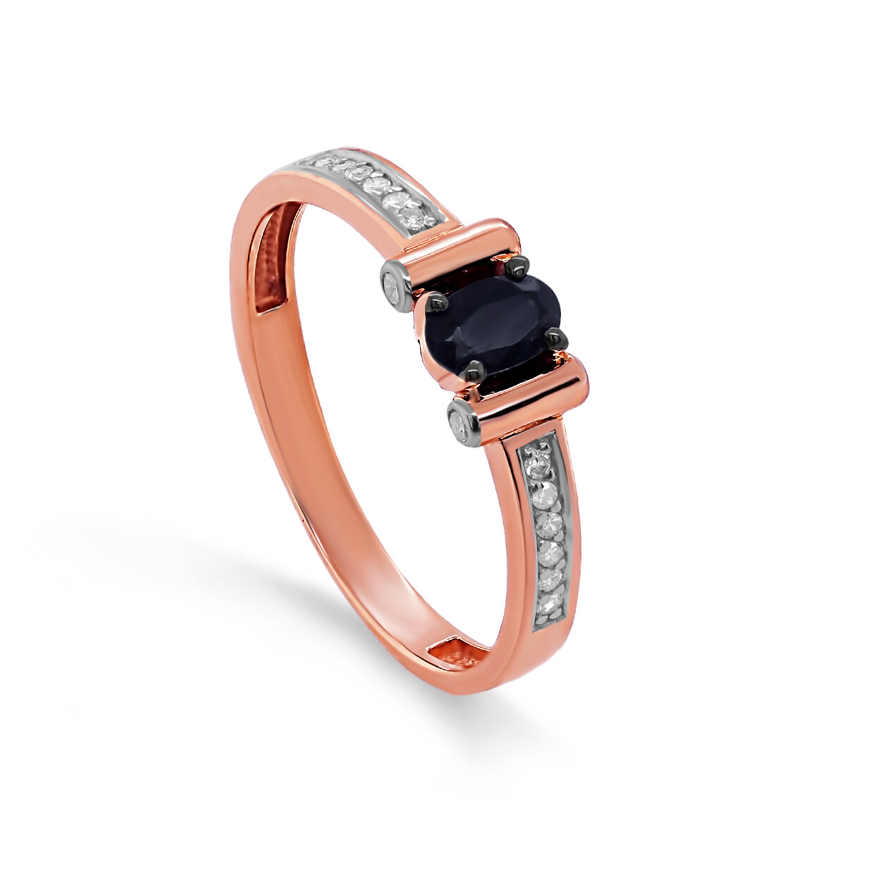 Кольцо, красное золото, 585 проба, бриллиант