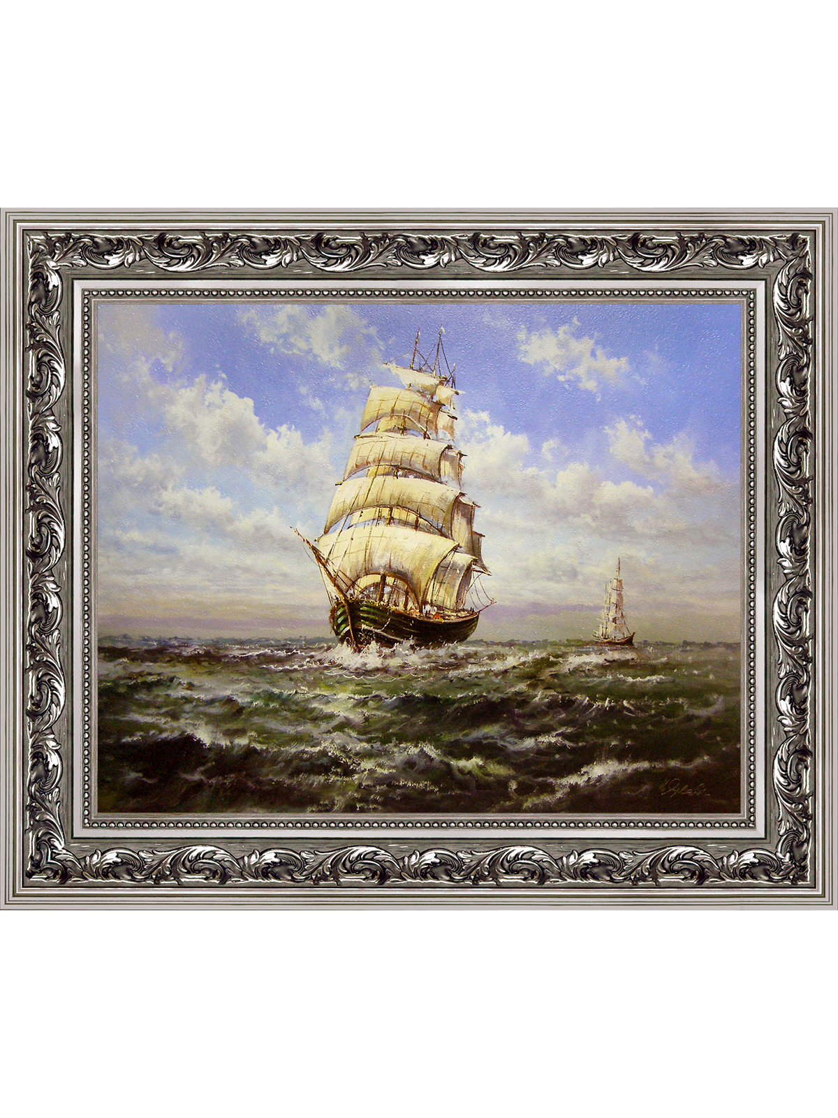 Картина на стену для интерьера Декарт настенный декор панно в раме багете в гостиную ванную детскую для офиса лофт пейзаж абстракция