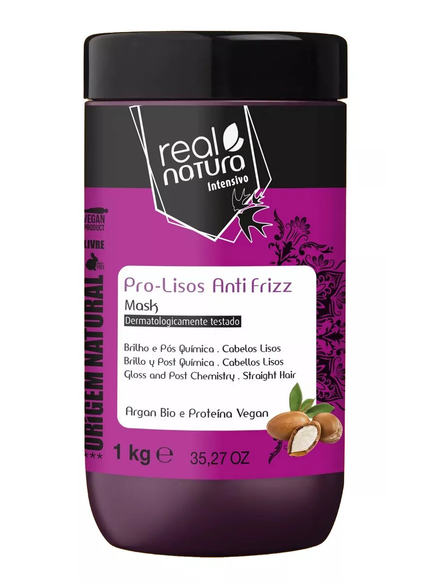 Real Natura Маска для волос Mask Pro-Lisos Anti Frizz 1 кг