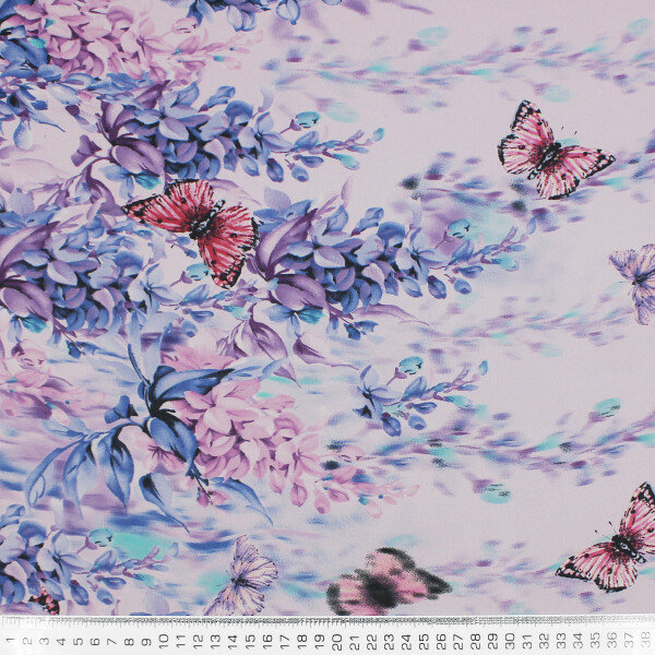 Ткань Ткани-100, шифон, 100 % полиэстер, плотность 80г/м2, отрез 1м х 1,4м