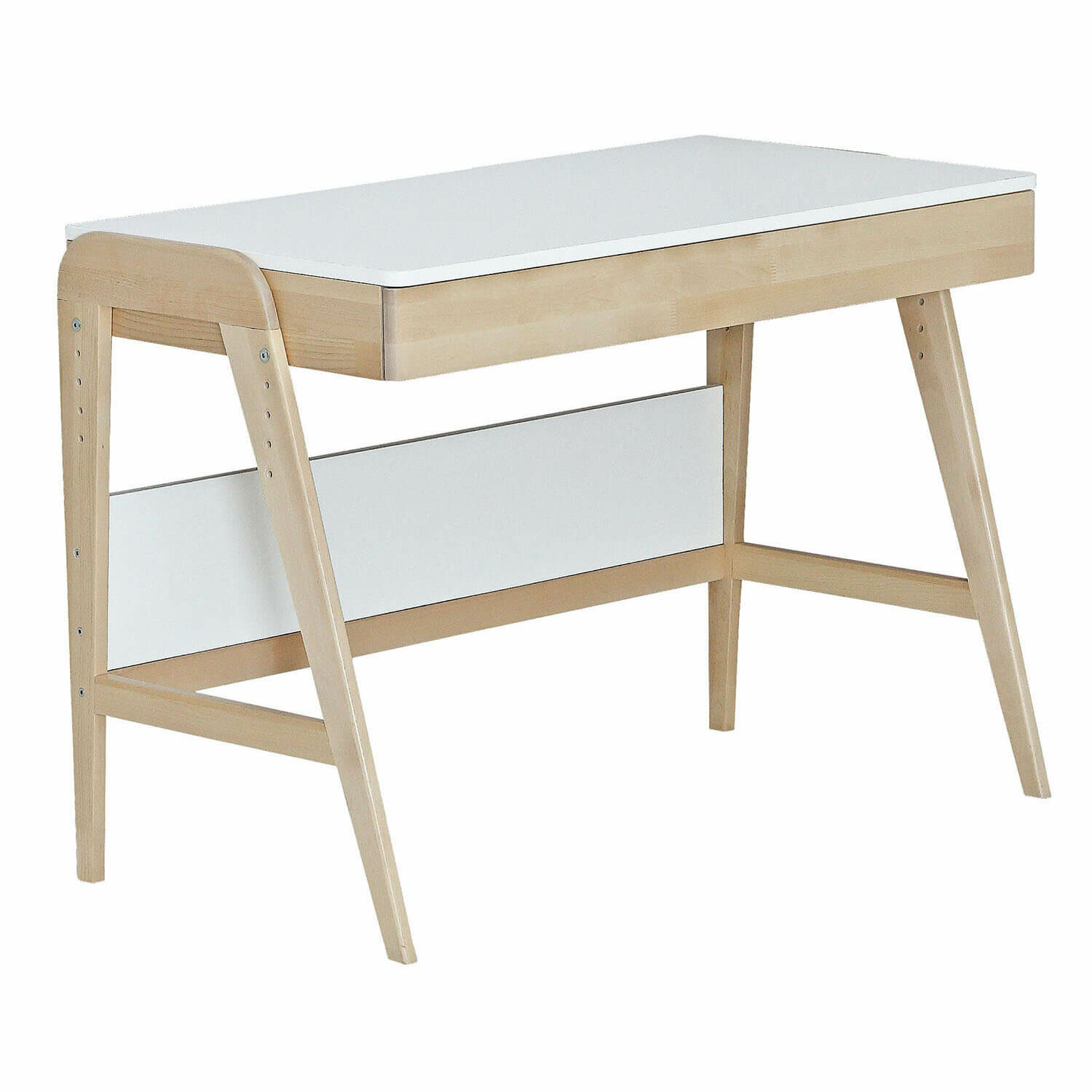 Стол растущий Элегия Скандик, массив дерева, 104,5х55х74,5 см, белый