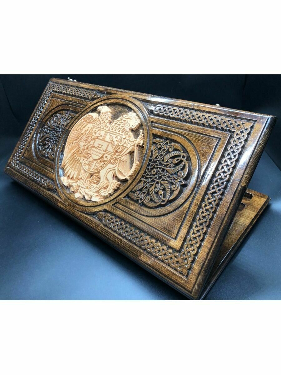 Нарды Резные "Герб Армении", большие 60х60см