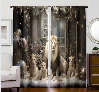 Фотошторы "3D габардин", для детской, 3 метра, 2.6 м, рисунок, 150 г/м2