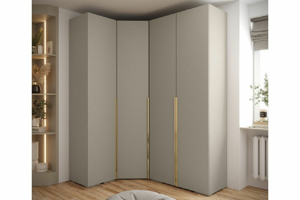 Шкаф угловой Мори-11 Кашемир для одежды четырехдверный 132*220*50