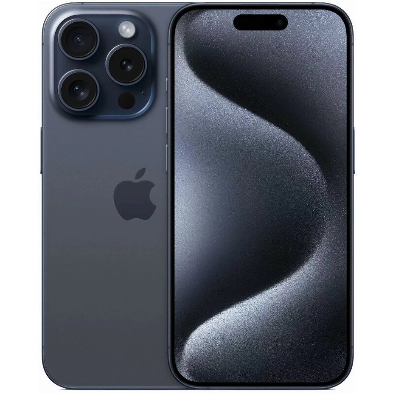 Смартфон Apple iPhone 15 Pro 256 ГБ, Dual: nano SIM + eSIM, Blue titanium, синий титан