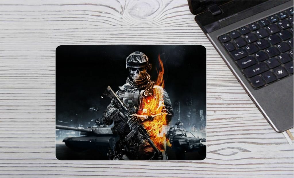 Коврик для мышки игровой 36 на 29 см MIGOM Battlefield, Бателфилд №3