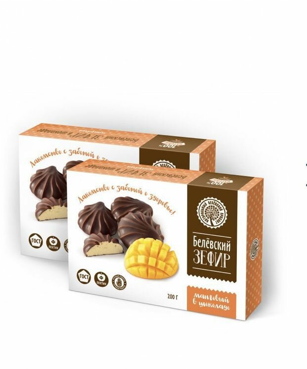 Зефир "Белевский", натуральный, диетический, без загустителей, 2 шт.