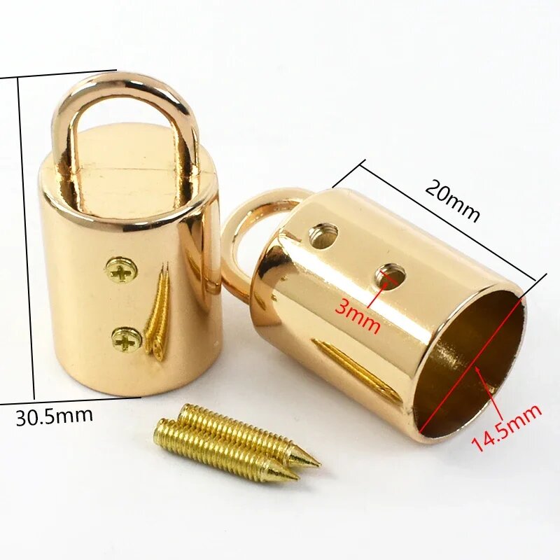 Застежка для сумки 14.5x20 мм, LightGold, 5 шт