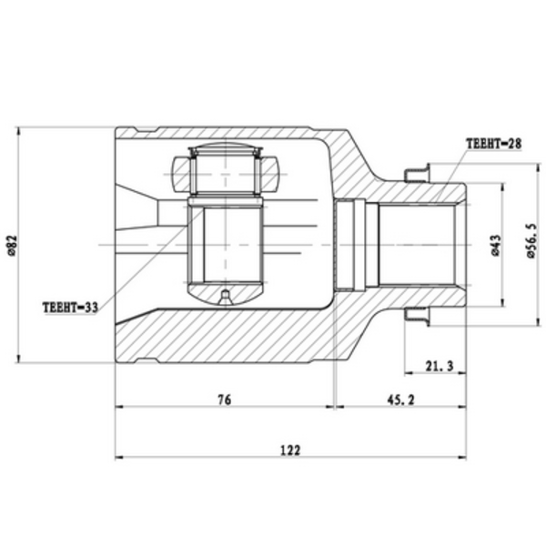 ZIKMAR Z87759R шрус внутренний Mazda (Мазда) 6 gg (02--08), - r