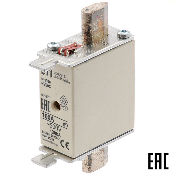 Плавкая вставка NV00 C-KOMBI 4181214 100А габарит 00 500В gG/gl 120кА ETI (4 шт. в наборе)