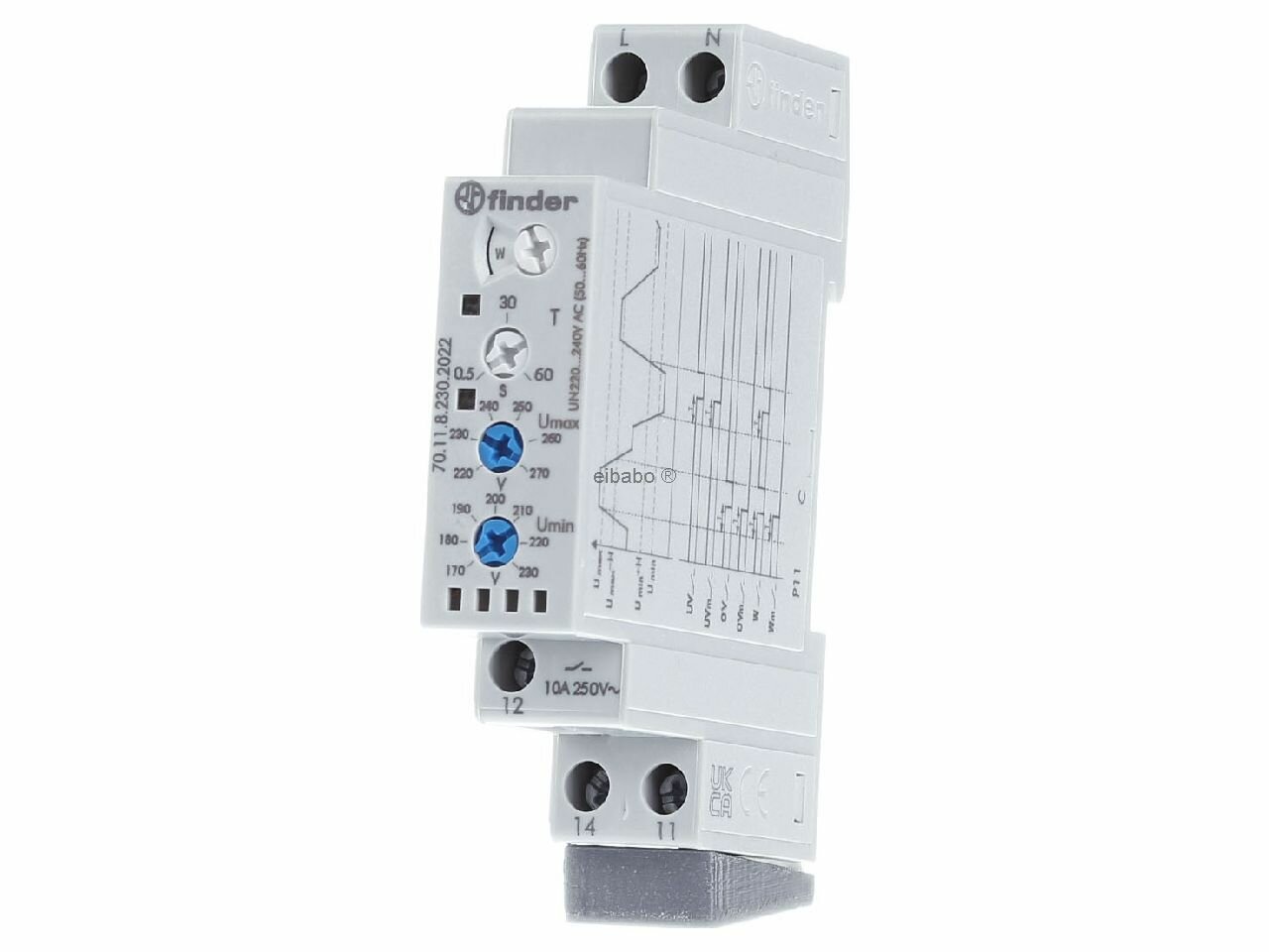 70.11.8.230.2022 701182302022 Многофункциональное реле контроля напряжения для однофазных сетей с номинальным напряжением от 220В до 240В АС (50/60Гц)