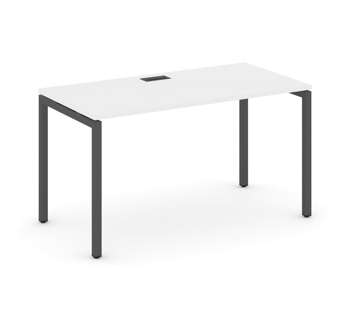 Стол письменный П-образный м/к (сечение 40х40) Style Project Riva SN-4P. SP-015 Белый/Антрацит мет. 1780*700*750