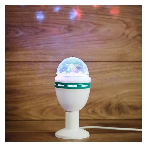 Диско-шар NEON-NIGHT Home Цветомузыка, светодиодов 1шт, , 16см [601-251]