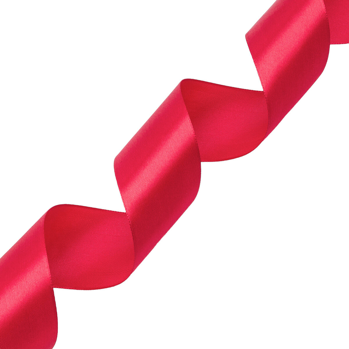 Лента атласная декоративная широкая Айрис, 5см*22,86м (027 ярко-красный