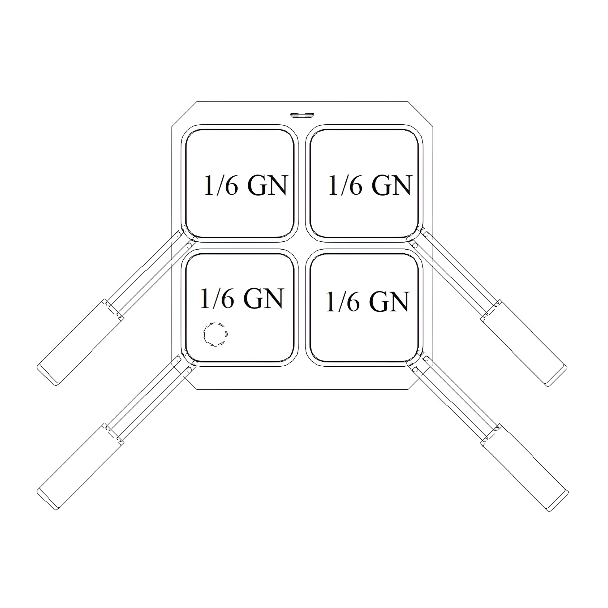Корзина GN 1/6 для макароноварки комплект из 4 штук VEROTERM