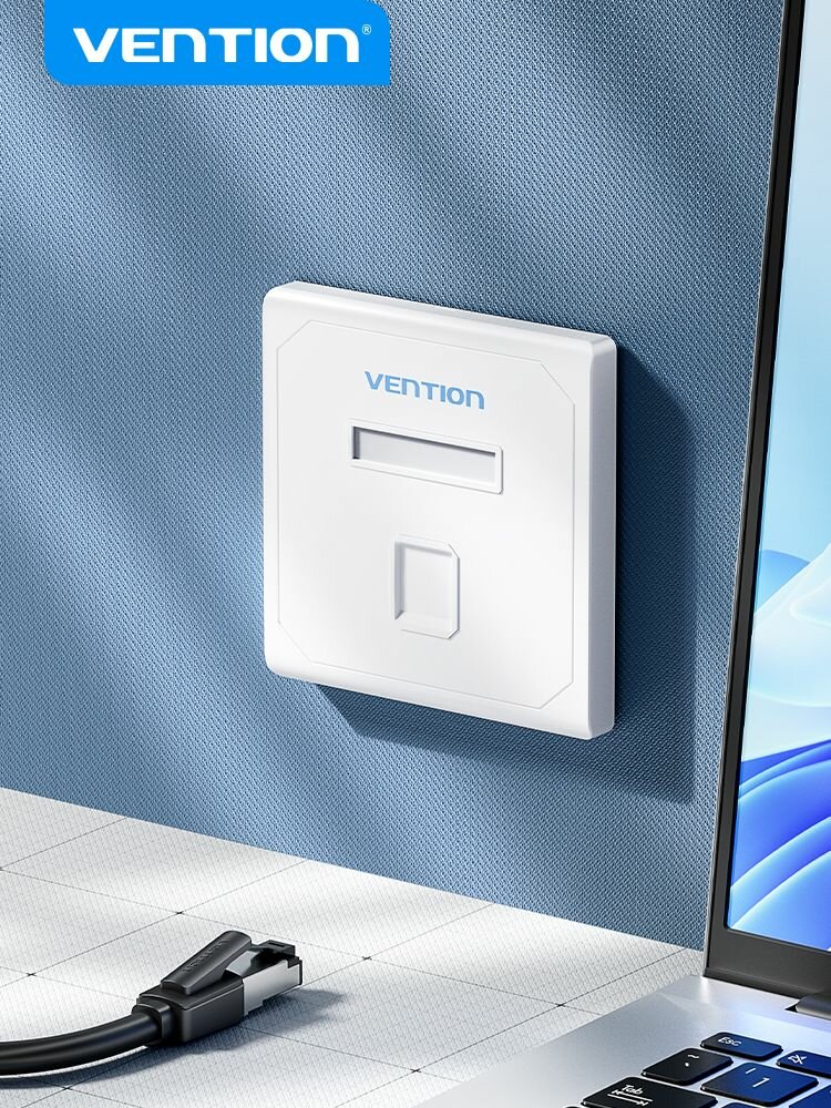 Лицевая панель настенная тип 86, 1 портовой модуль Keystone/ Vention розет модуль RJ45 для настенного монтажа, арт. IFDW0