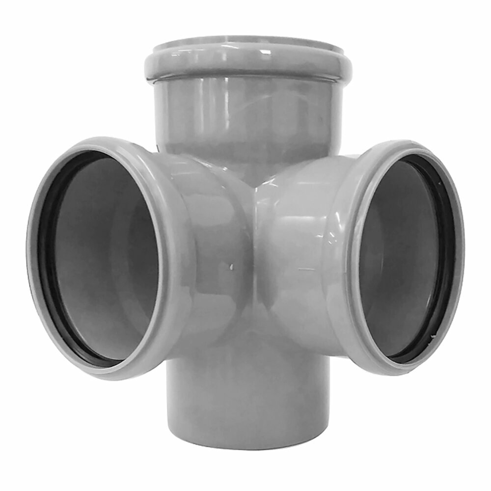 Крестовина канализационная РТП d110x110x110 мм угол 90 гр. двухплоскостная