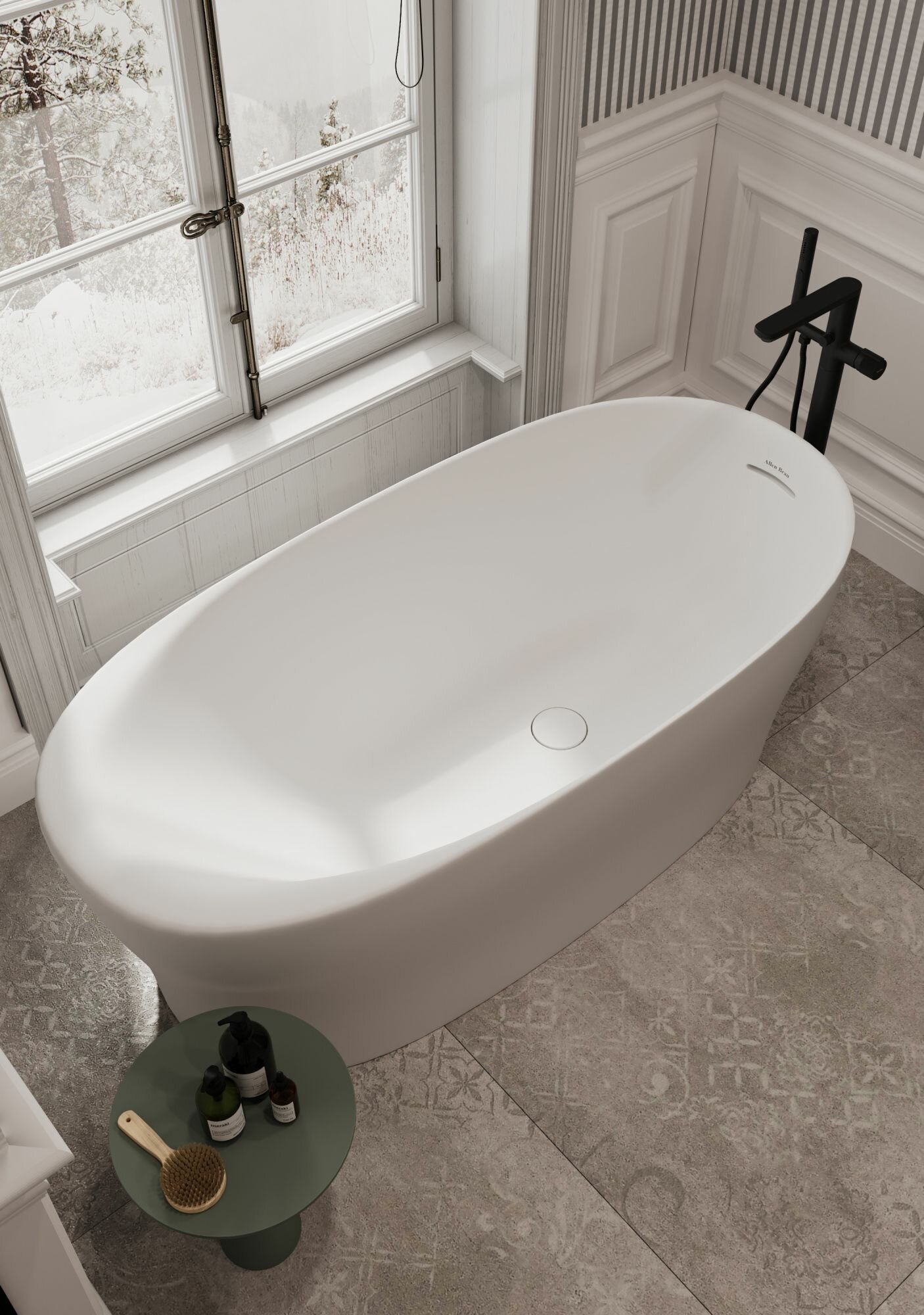 Ванна из искусственного камня Allen Brau Solid Stone Krion Neo XL 180x80 2.35002.21