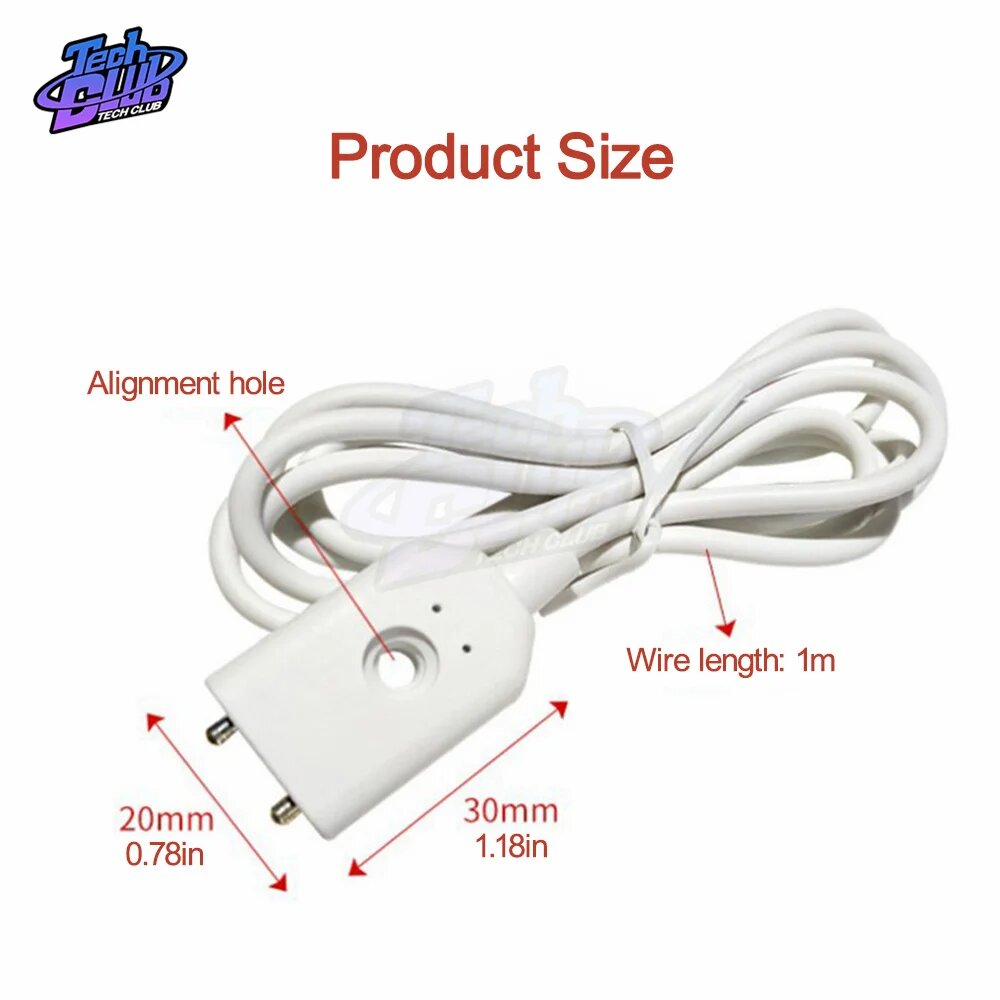 Проводной детектор утечки воды, датчик воды без кабеля с двумя металлическими полюсами, аксессуары для источника питания