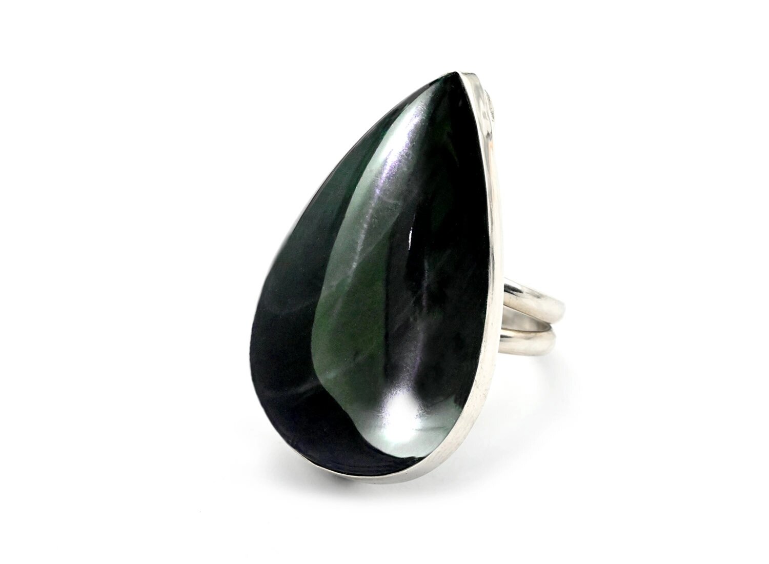 Кольцо, обсидиан