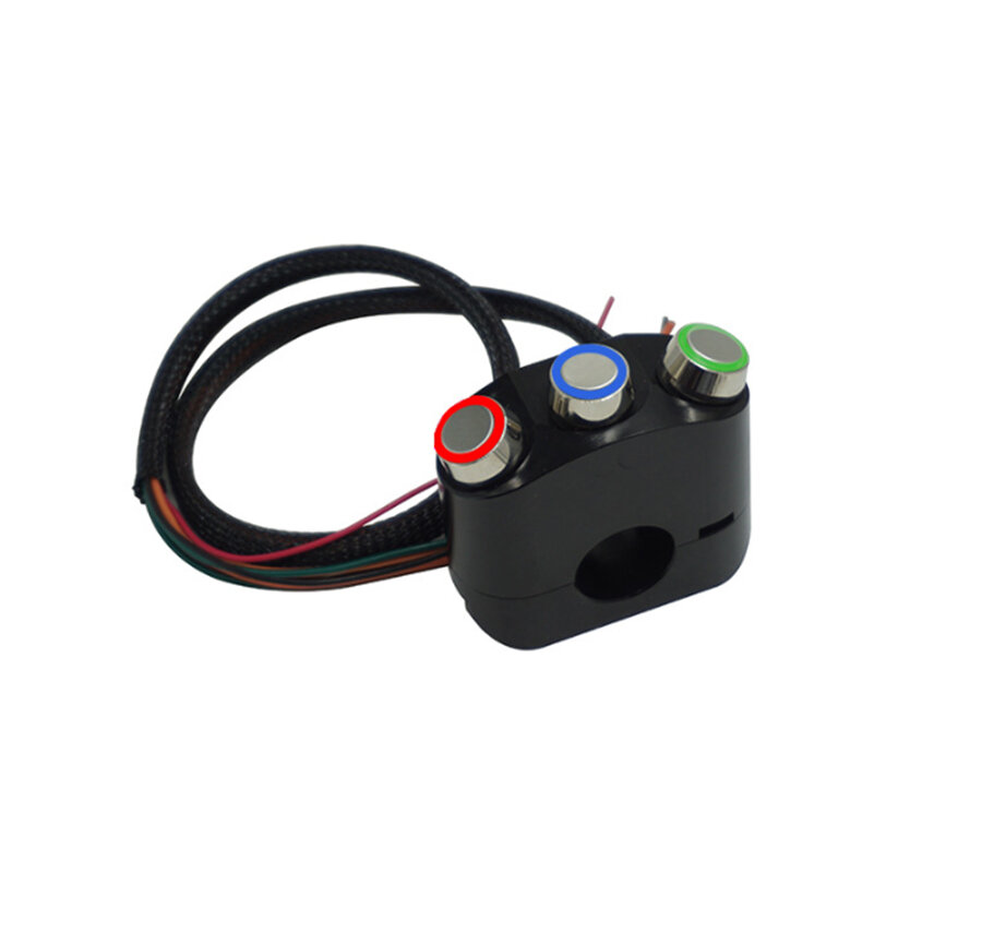 Универсальный 22 ММ Светодиодный ЧПУ Винтажный Переключатель Крепления На Руль Мотоцикла Переключатель Управления Рулем Кнопка Запуска Фары Прожектора