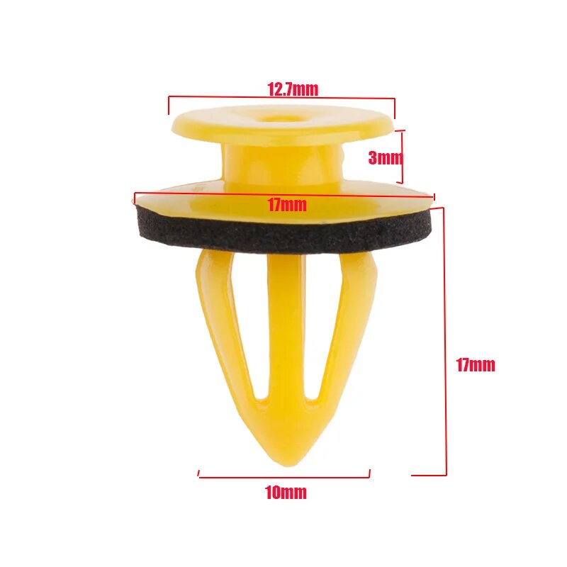 Клипсы пластиковые с отверстием 10 мм для обшивки автомобильных дверей, крепежные панели, подходят для VW Golf, Land Rover, Land Rover, Range Rover, Chevrolet, 50 шт.