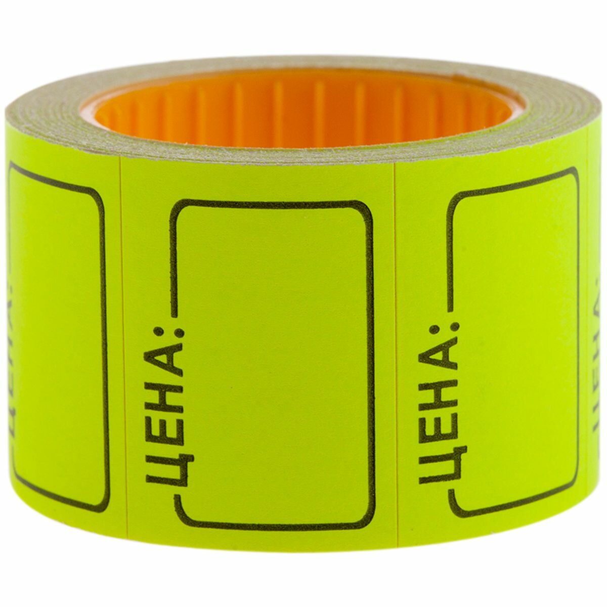 Этикет-лента OfficeSpace, 35x25мм, желтая прямоугольная, 200шт. (Spt_4186), 5 уп.