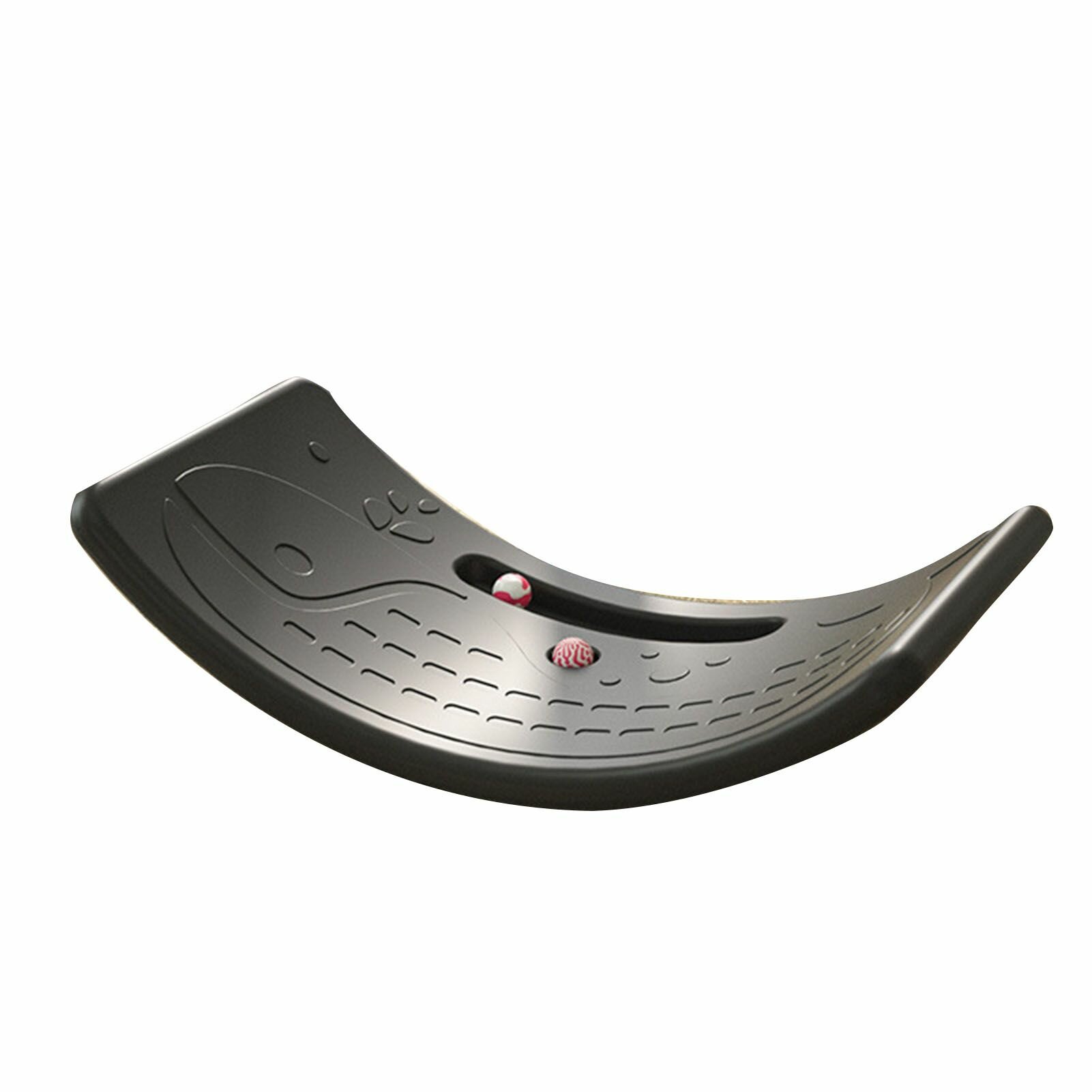 Детская качающаяся доска, пластиковая несущая нагрузка 50 кг/110,2 фунта, детская качающаяся доска для упражнений в помещении, подарок на день рождения, черная