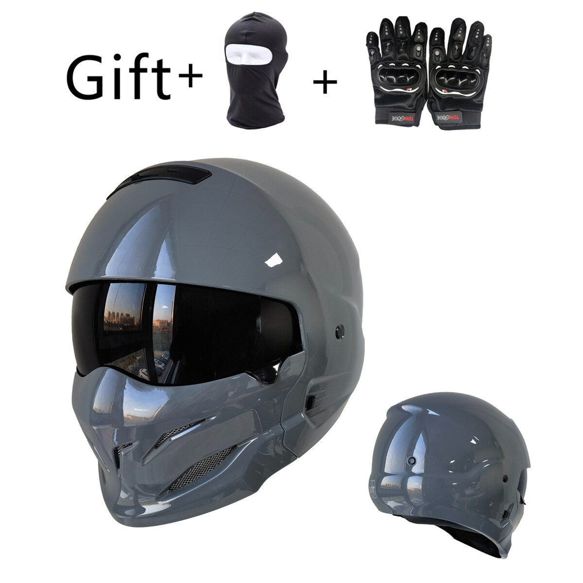 Шлем Black Scorpion Four Seasons, цементно-серый, XL