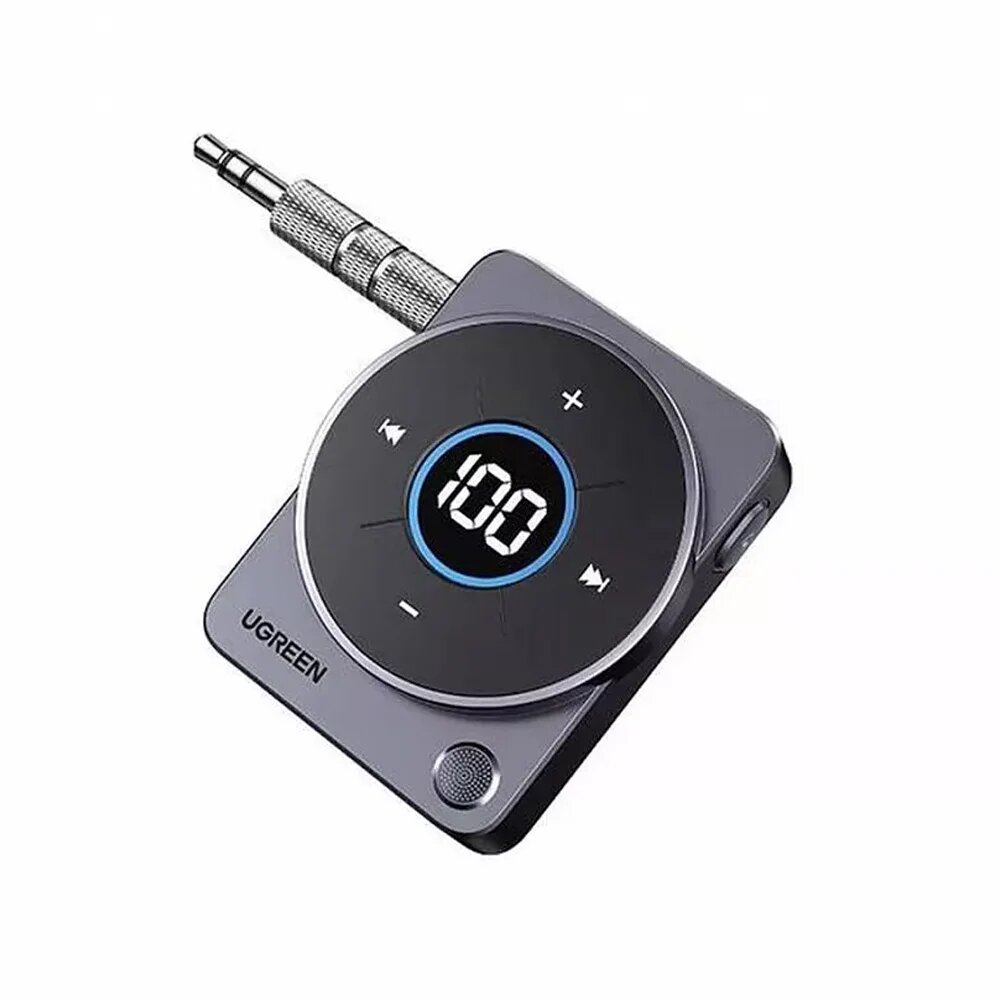 Bluetooth-ресивер Ugreen CM724 (35003) Car&Home Bluetooth 5.4 Receiver Audio Adapter, со съемным штекером 3,5 мм, серый
