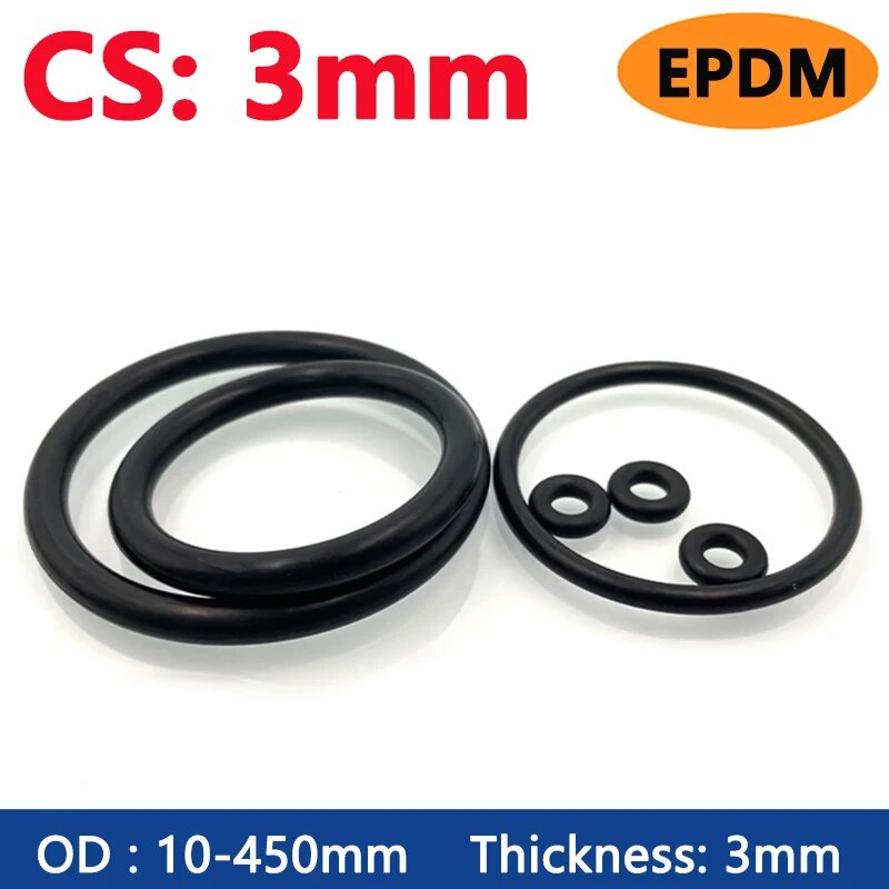 Резиновое уплотнительное кольцо EPDM черный 3 мм 40x46x3mm-50pcs