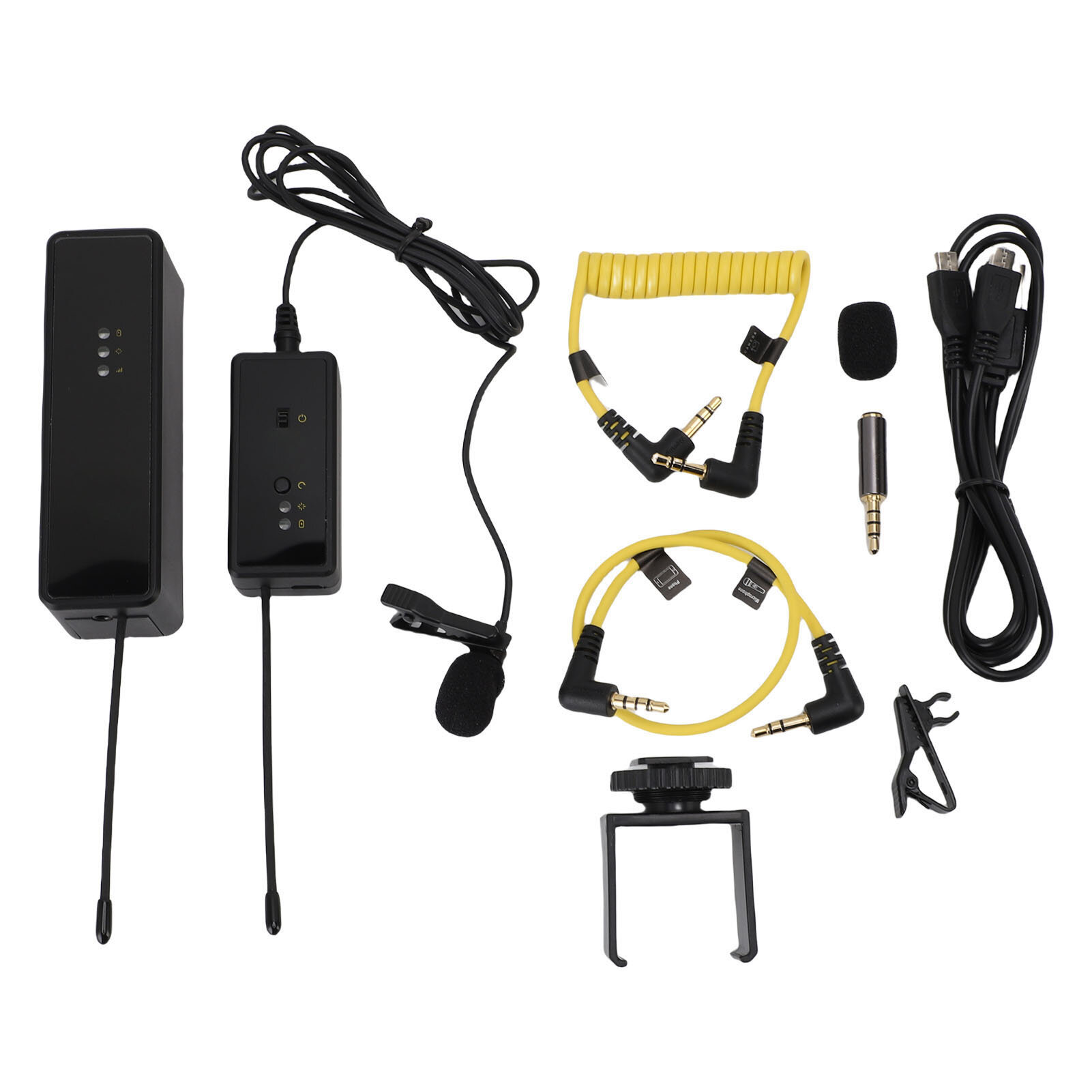 Lavalier Microphone Smart Noise Reduction Multifunctional Portable Camera Lapel Mic for Outdoor Interviews