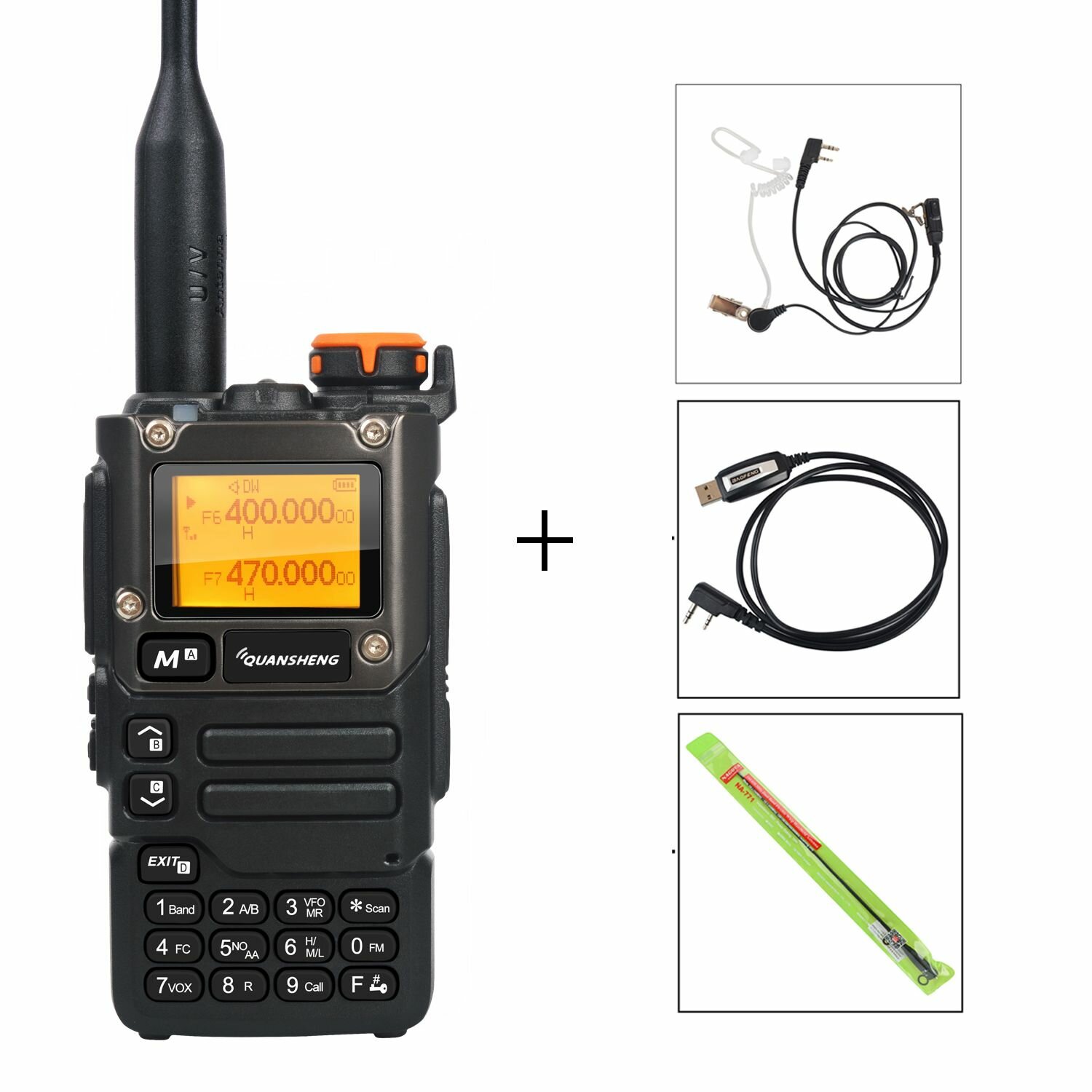 Quansheng Walkie Talkie Air Band 50 600 МГц HF RX UV-K5 (8) 136 600 МГц UHF VHF TX FM Скремблер NoAA Сканирование частоты Копирование DTMF радио -hz