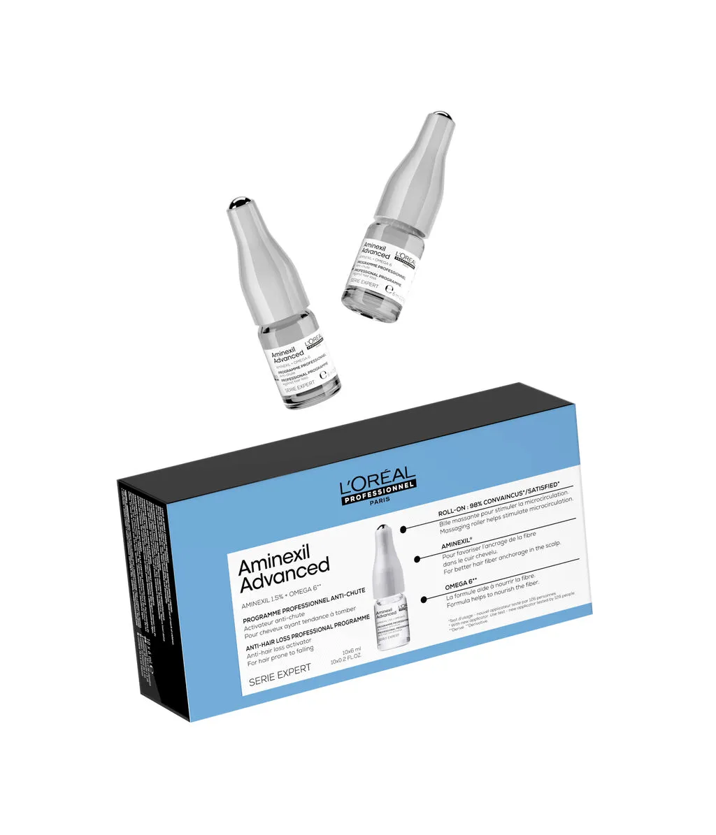 Ампулы для волос L'Oreal Professionnel "Аминексил" профессиональный уход, 10 шт, по 6 мл