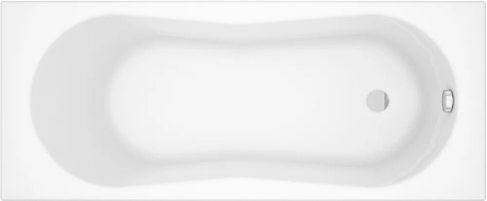 Акриловая ванна Cersanit Nike Nike 170 170x70, с каркасом, пристенная, белая, глянцевая, прямоугольная
