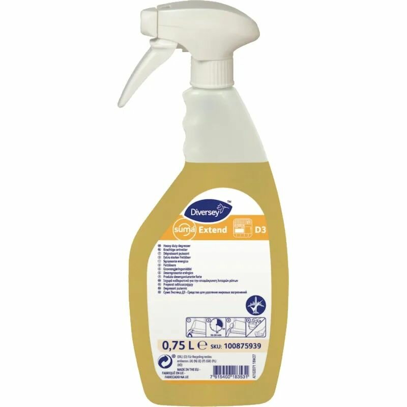 Профхим для кухни моющий д/пищев. оборуд, пенн Diversey/Suma Extend D3, 0,75 л