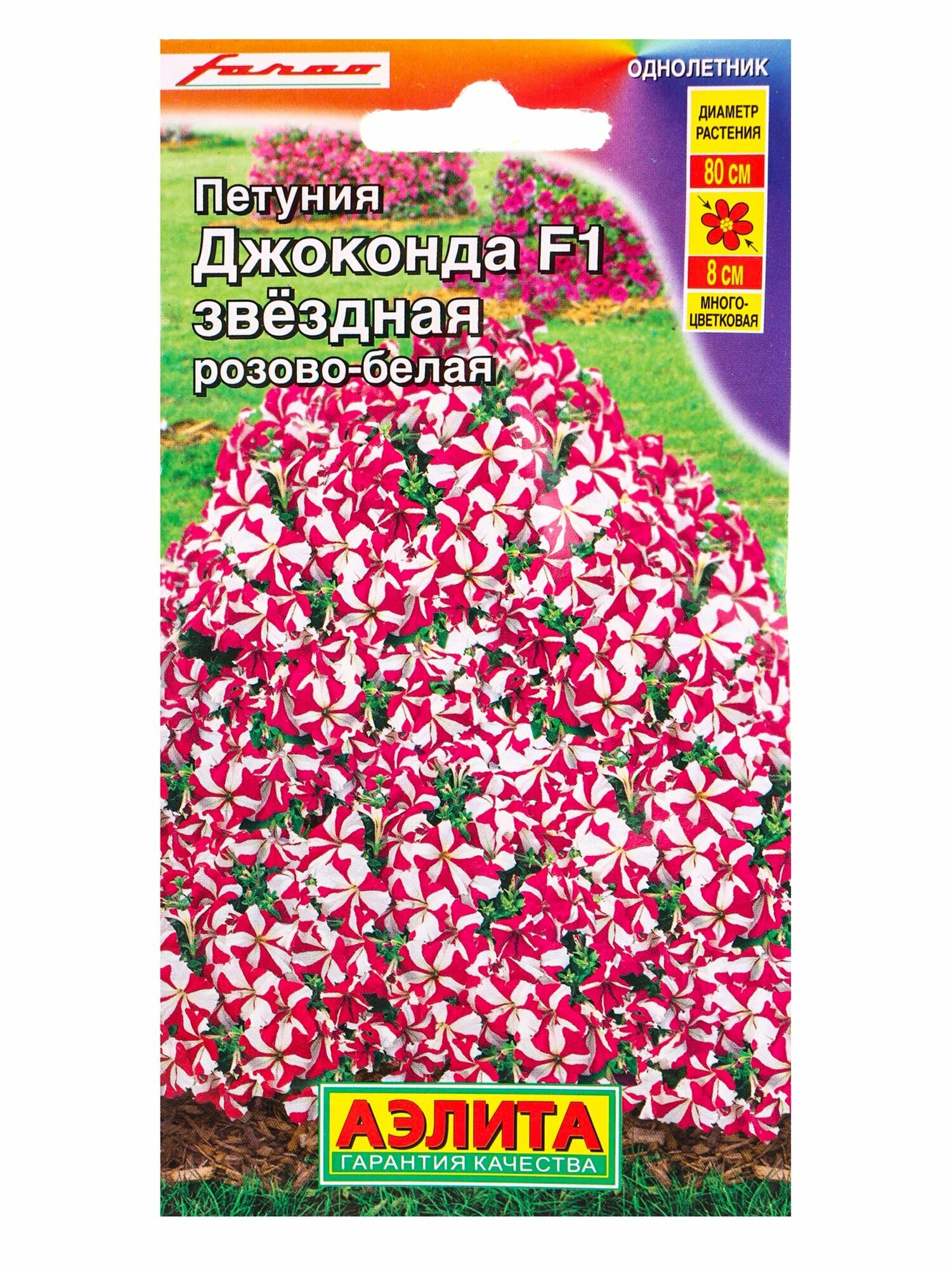 Семена цветов Петуния Джоконда F1 звездная розово-белая (драже в пробирке) С. Farao, Ц/П,5 шт. 1094