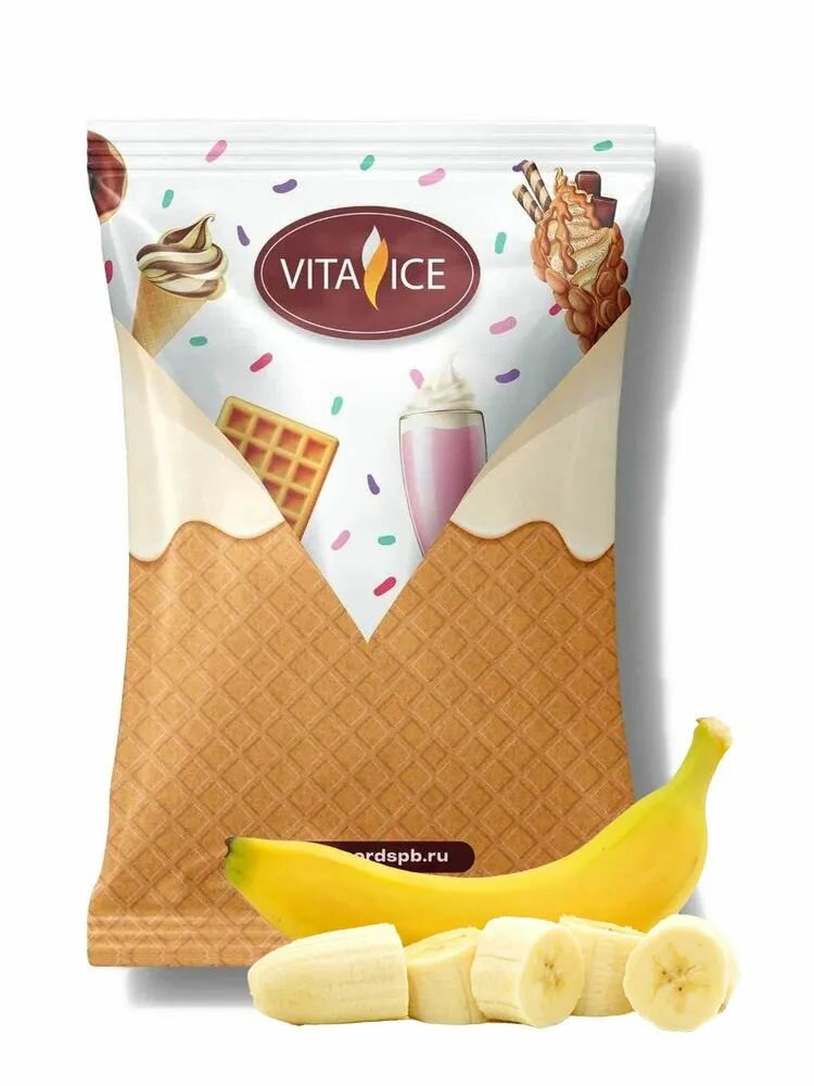 Основа для коктейлей и мороженого Vita ICE Банан, 2 кг (2 пакета)