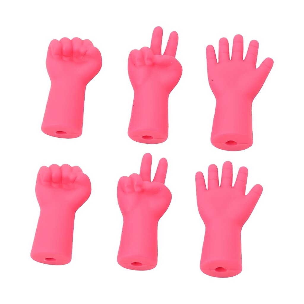 6шт Фиксаторов для игл в форме руки, средства защиты кончиков спиц, Фиксаторы для кончиков крючков, Аксессуары для вязания