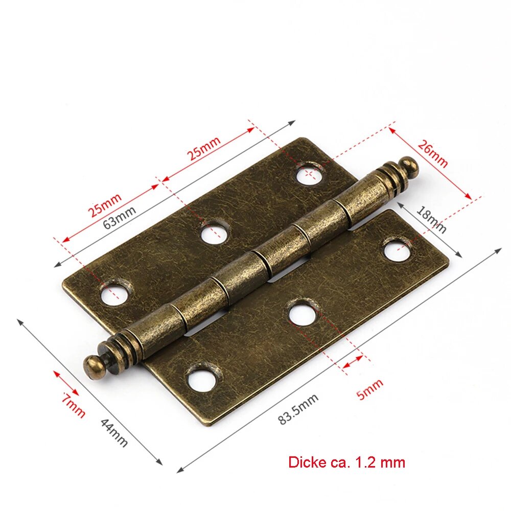 Мебельные петли стальные 2 шт 44x83.5mm Bronze