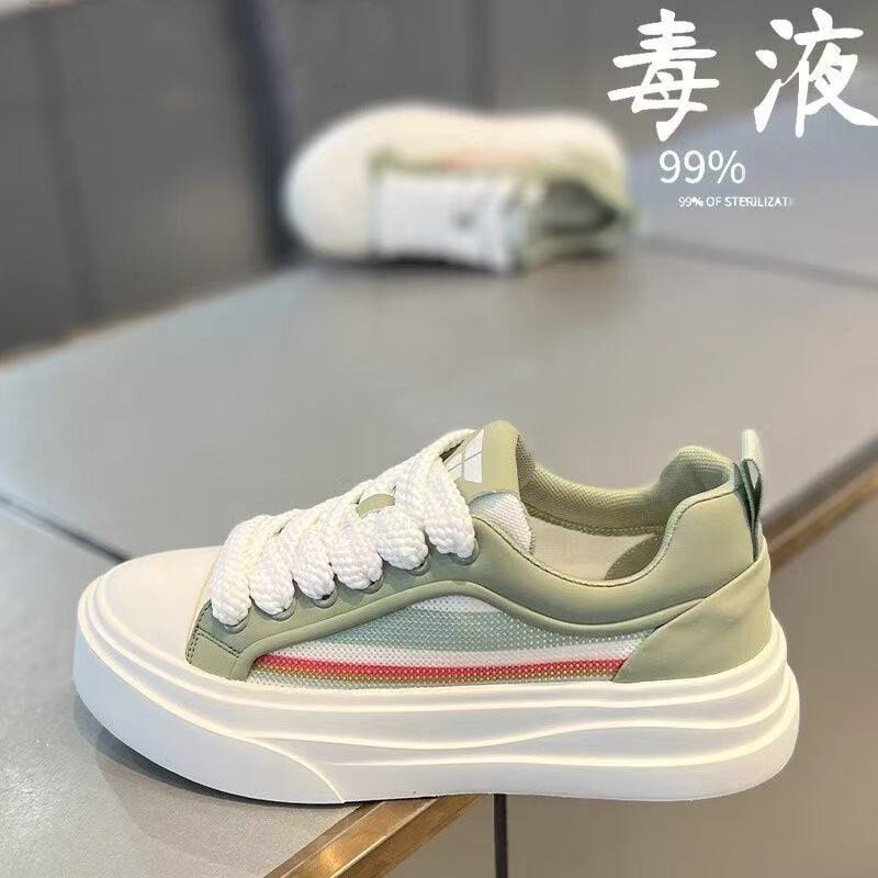 LUO Обувь мужская Летняя для мужчин Сетчатая белая доска обувь/Green