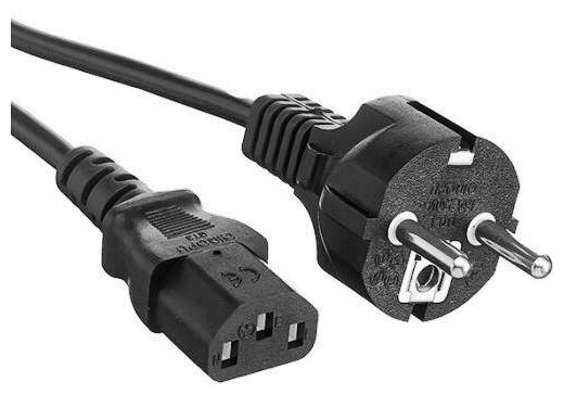 Кабель питания прямая евровилка S22 на C13 ExeGate Power PC-10P VDE-250V-3*1.0mm2 10 3*1.0мм 220в 10А - 10м чёрный