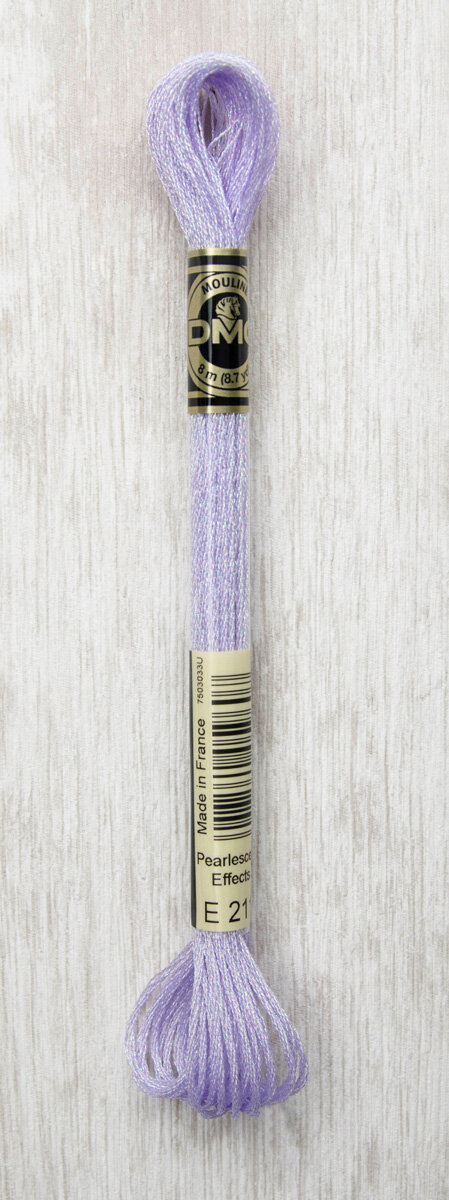 Мулине "DMC" Металлик 100% полиэстер 8 м Е0211 лиловый