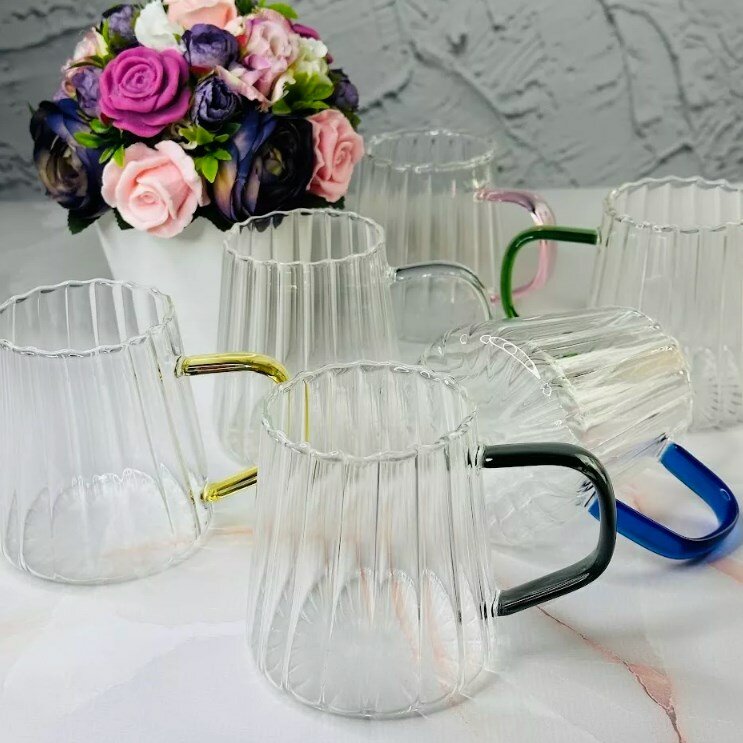 Набор из 6 кружек 350мл Стекло 160-266 118-160-266