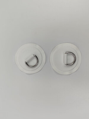 Рым из ПВХ с кольцом D-ring на Sup борд, каяк и лодку (белый) 2 шт.