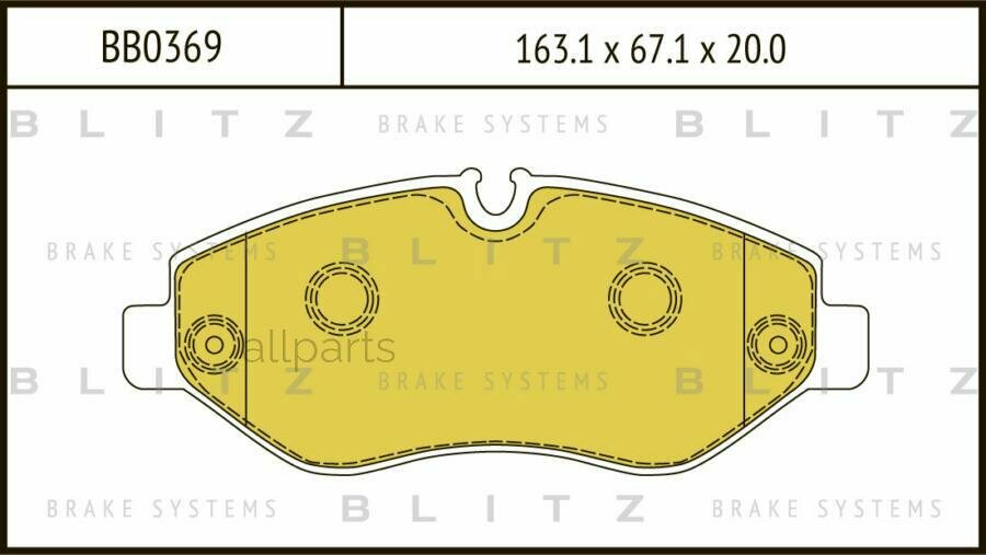 BLITZ BB0369 Колодки тормозные дисковые передние